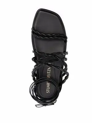 STUART WEITZMAN Calypso Flat Sandals - Black