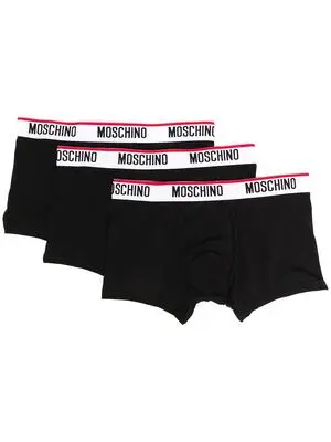 Moschino Logo Waistband Boxers Set - Black