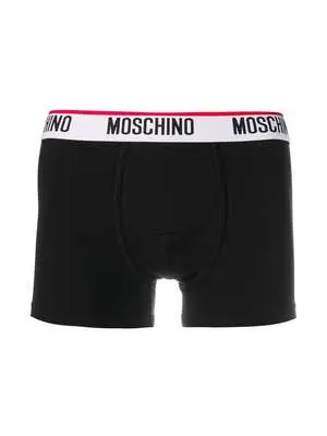 Moschino Logo Waistband Boxers Set - Black