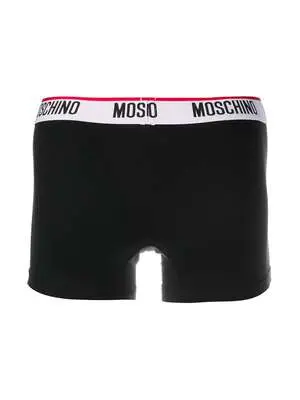 Moschino Logo Waistband Boxers Set - Black