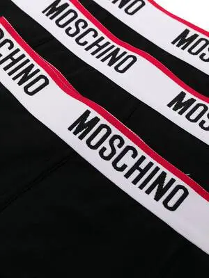 Moschino Logo Waistband Boxers Set - Black