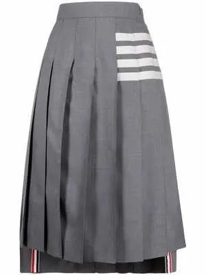 Thom Browne Pleated Kilt Skirt - Grey