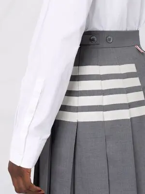 Thom Browne Pleated Kilt Skirt - Grey