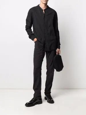 POÈME BOHÉMIEN Collarless Cotton Shirt