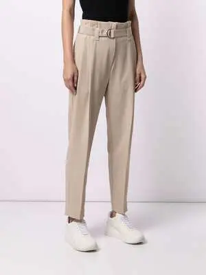 GOODIOUS Cropped Belted Trousers