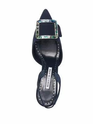 Manolo Blahnik Buckle-detail Leather Pumps