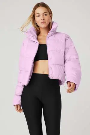Alo Yoga Ripstop Puffer Jacket Sugarplum Pink
