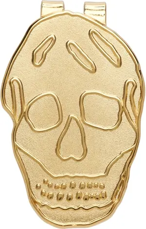 Alexander McQueen Alexander McQueen Gold Skull Money Clip - 8000 Gold