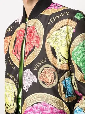 極希少 VERSACE Medusa Amplified Jacket Versace Medusa Amplified Print Bomber Jacket In Black - 45% Off