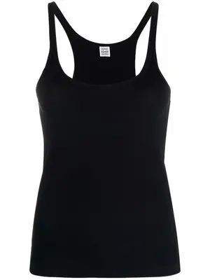 TOTEME Scoop Neck Rib Tank - Black
