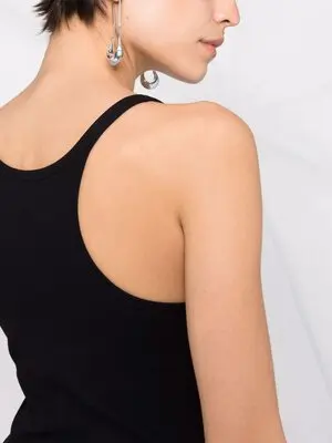 TOTEME Scoop Neck Rib Tank - Black