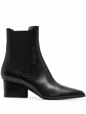 FERRAGAMO Logo-embossed Heel Chelsea Boots