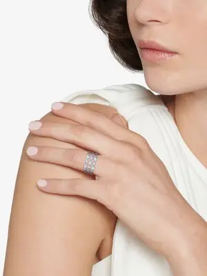 Kwiat 18kt White Gold Diamond Starry Night Three Row Ring