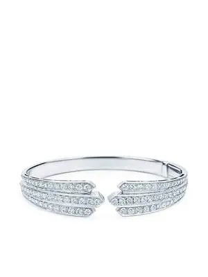 Kwiat 18kt White Gold Diamond Cascade Bangle - Silver