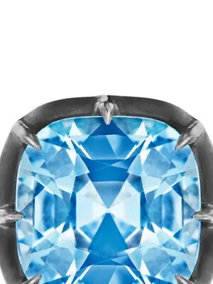 Fred Leighton 18kt Yellow And Silver Blue Topaz Ring