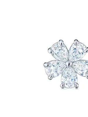 Kwiat Cluster Floral Diamond Stud Earrings - Silver