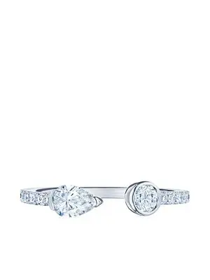 Kwiat 18kt White Gold Diamond Open Ring - Silver