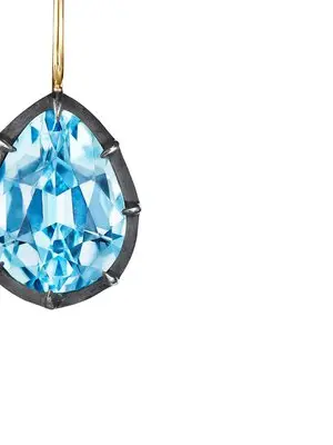 Fred Leighton 18kt And Silver Drop Topaz Earrings