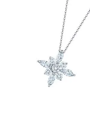Kwiat Platinum Diamond Star Pendant Necklace