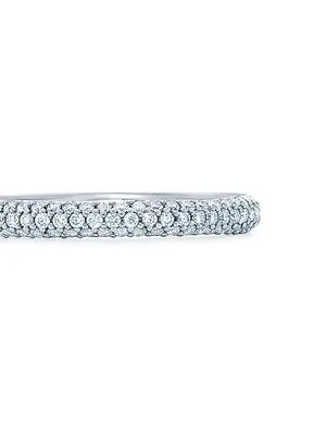 Kwiat 18kt White Gold Moonlight Three-row Diamond Ring - Silver