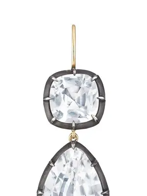 Fred Leighton 18kt Double Topaz Drop Earrings - Gold