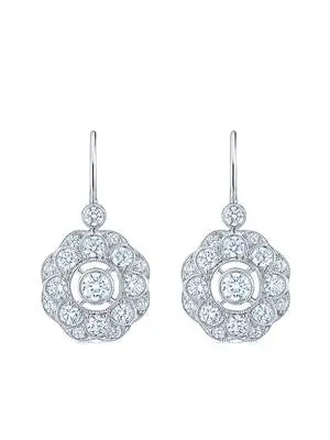 Kwiat 18kt White Gold Diamond Layered Drop Earrings - Silver