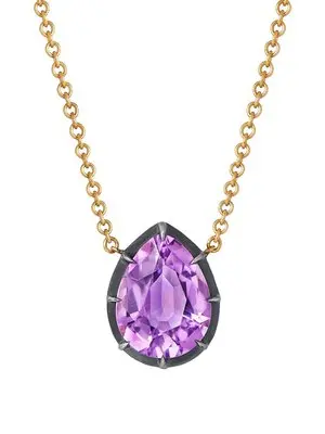 Fred Leighton 18kt Yellow Amethyst Pendant Necklace - Gold