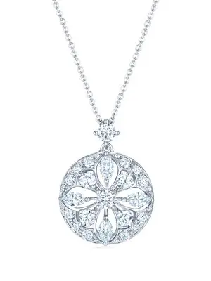 Kwiat 18kt White Gold Diamond Star Pendant Necklace - Silver