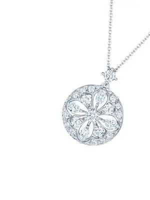 Kwiat 18kt White Gold Diamond Star Pendant Necklace - Silver