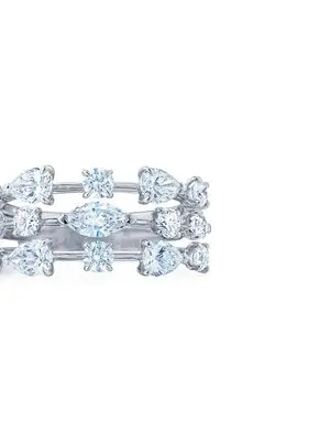 Kwiat 18kt White Gold Diamond Starry Night Three-row Ring