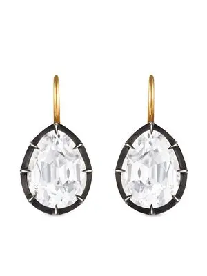 FRED LEIGHTON FRED LEIGHTON 18kt Yellow Gold Pear Shape Topaz Drop Earrings