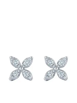 Kwiat 18kt White Gold Diamond Sunburst Earrings