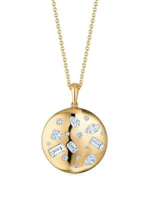 Kwiat 18kt Yellow Diamond Cobblestone Round Pendant - Gold