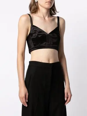 Alexander McQueen Spaghetti-strap Crop Top