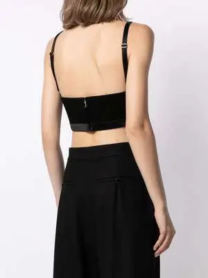 Alexander McQueen Spaghetti-strap Crop Top