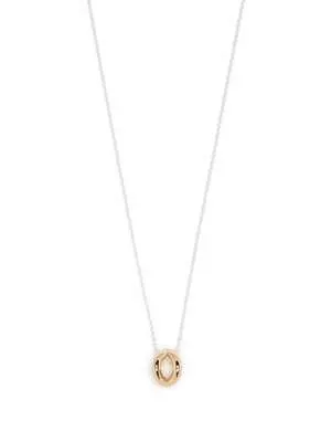 Le Gramme 18kt Yellow Gold And Sterling Entrelacs Pendant Necklace - Silver