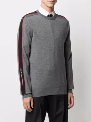 Alexander McQueen Logo-tape Jumper - Grey