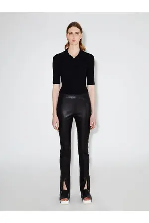 Rosetta Getty Skinny Split Cuff Pant - Black