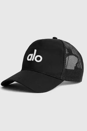 Alo Yoga District Trucker Cap Black/white