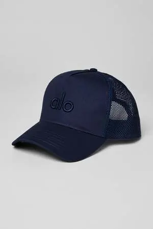 Alo Yoga District Trucker Cap - Navy