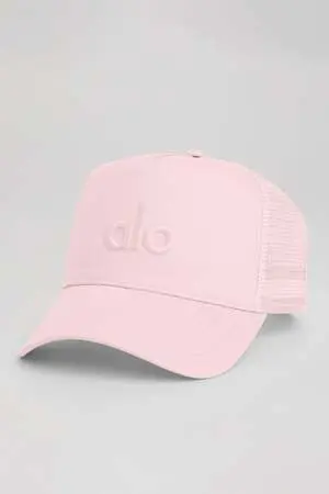 Alo Yoga District Trucker Cap Powder Pink