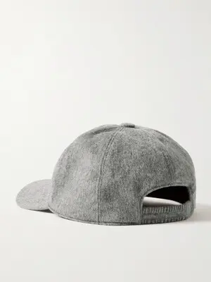 Loro Piana Storm System Baby Cashmere Baseball Cap - Gray