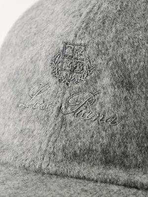 Loro Piana Storm System Baby Cashmere Baseball Cap - Gray