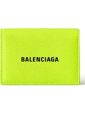 Balenciaga Logo-print Leather Trifold Wallet