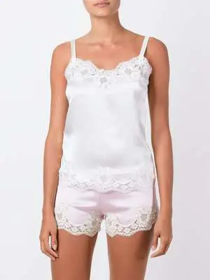 Dolce & Gabbana Lace Trim Camisole - White