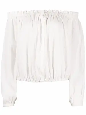 Rag & Bone Cold-shoulder Gathered Blouse - White