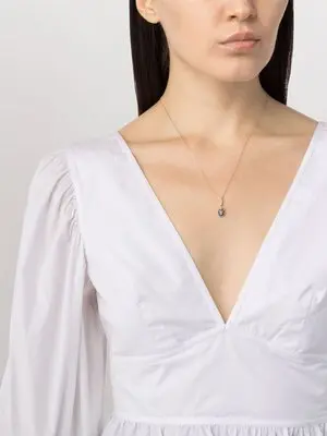 AURÉLIE BIDERMANN 18kt Yellow Beetle Sapphire And Diamond Necklace