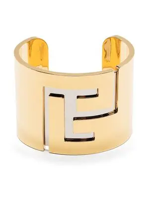 Balmain Pb Initials Cuff Bracelet - Gold