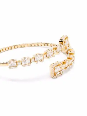 MONAN Name 18kt Yellow Diamond Cuff Bracelet