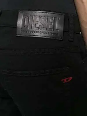 DIESEL® High-waisted Tapered Jeans - Black
